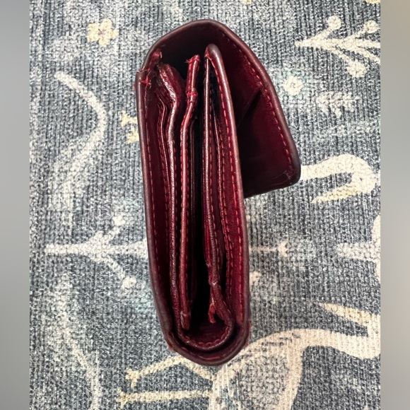 Monsac | Bags | Monsac Original Vintage Red Leather Wallet | Poshmark